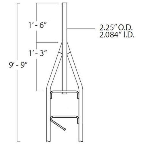 Rohn - Top Section with 18-in x 2.25-in OD Pipe for 25G (25AG2) | Solid ...