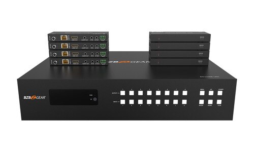 BZBGEAR 8X8 4K UHD 18Gpbs HDMI and HDBaseT Matrix Switch with Bi ...