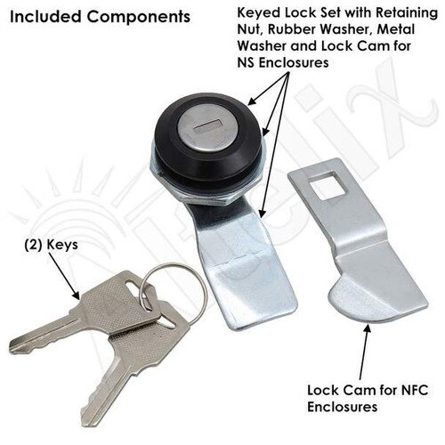 Altelix Keyed Lock Set with Keys for NS/NFC Series Enclosures | Solid ...