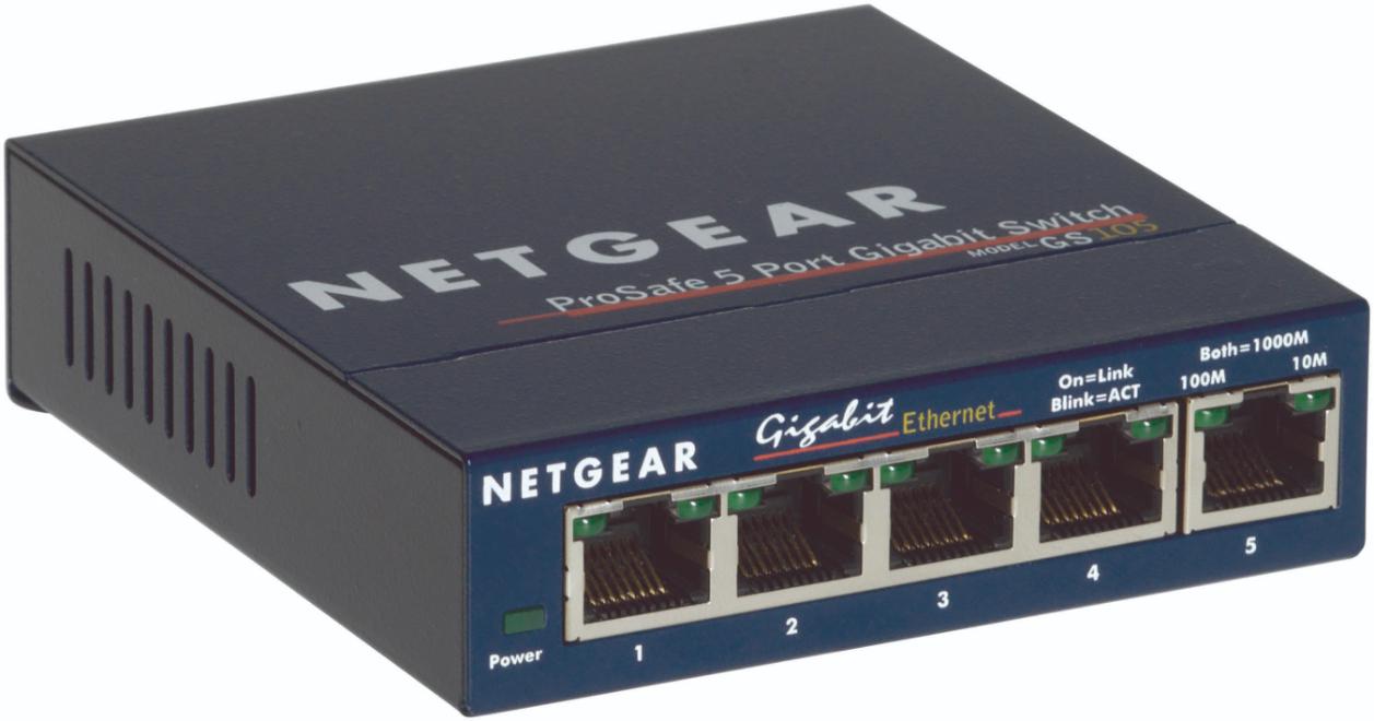 Netgear 5-Port Gigabit Desktop Switch (GS105NA) | Solid Signal