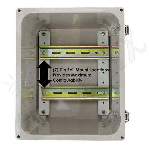 Altelix 10x8x6 Vented Industrial DIN Rail Fiberglass Enclosure | Solid ... Altelix 10x8x6 Vented Industrial DIN Rail Fiberglass Enclosure | Solid ...