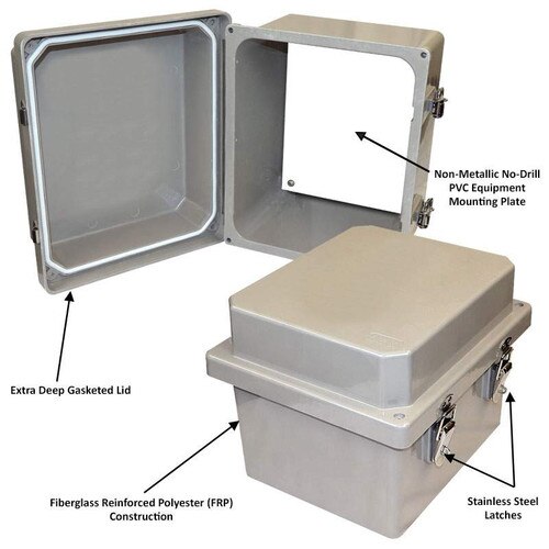 Altelix 10x8x8 NEMA 4X Fiberglass Indoor / Outdoor RF Transparent WiFi ...