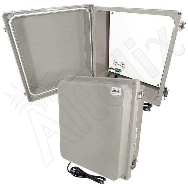 Altelix 14x12x8 Fiberglass Weatherproof WiFi NEMA 4X Enclosure with Non ...