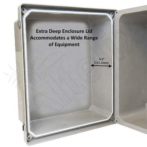 Altelix 14x12x10 Fiberglass Weatherproof NEMA 4X Pole Mount Enclosure ...