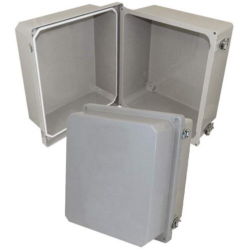 Altelix 14x12x10 Fiberglass Weatherproof NEMA 4X Enclosure with Quick ...