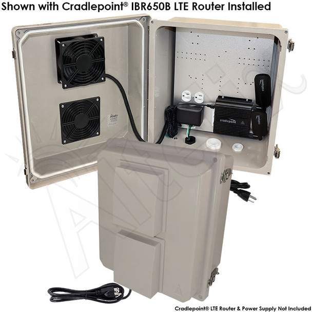 Altelix 14x12x8 Fiberglass Weatherproof Vented & Heated NEMA Enclosure ...