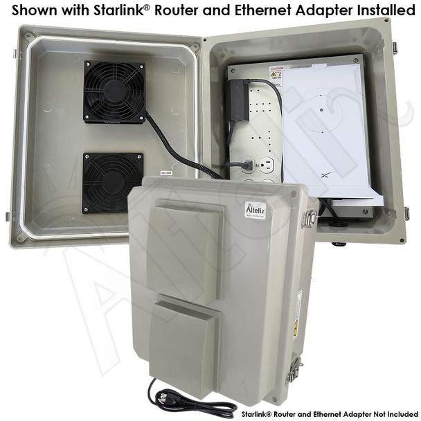 Altelix Fiberglass Weatherproof Enclosure for Starlink® WiFi Router ...