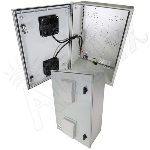 Altelix 24x16x9 Vented Fiberglass Weatherproof NEMA Enclosure with Dual ...