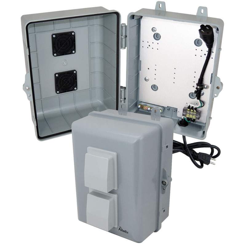 Altelix 12x9x7 PC+ABS Weatherproof Vented Utility Box NEMA Enclosure ...