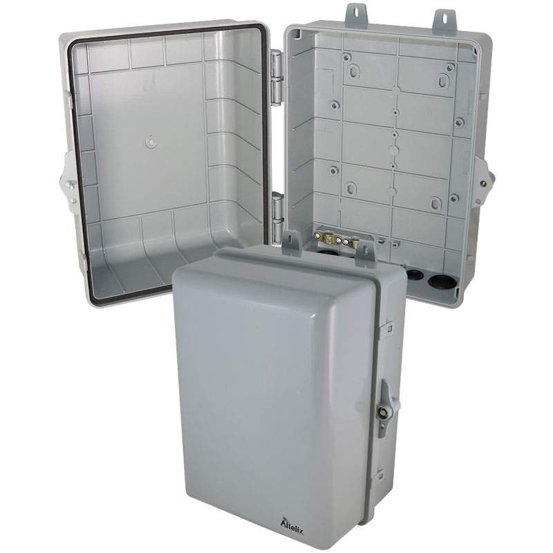 Altelix 12x9x7 IP66 NEMA 4X PC+ABS Weatherproof Utility Box with Hinged ...