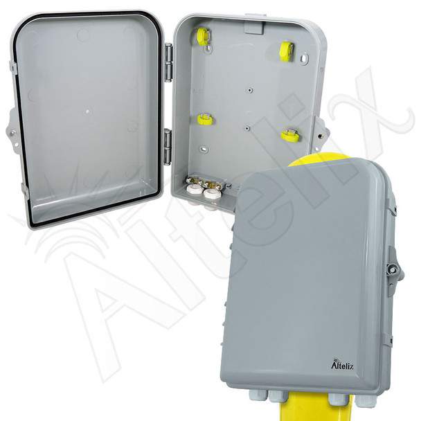 Altelix 13x10x4 Pole Mount IP66 NEMA 4X PC+ABS Weatherproof Utility Box ...