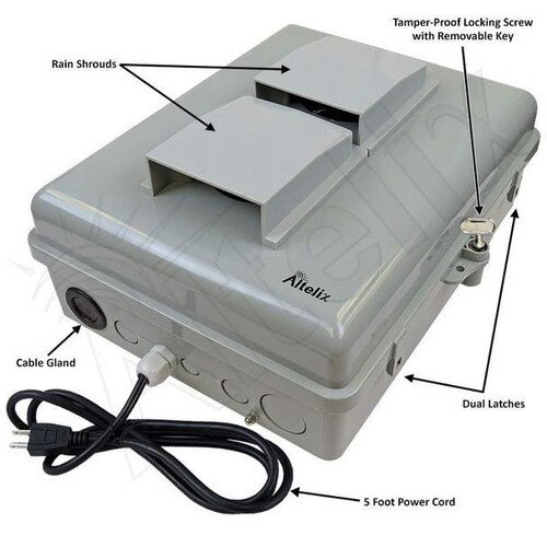 Altelix BlackWeatherproof Vented WiFi Enclosure for CiscoÂ® CBW151AXM ...