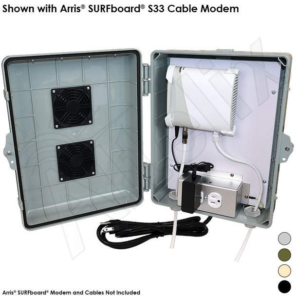 Altelix Weatherproof Vented Enclosure for Arris® SURFboard® S33 DOCSIS ...