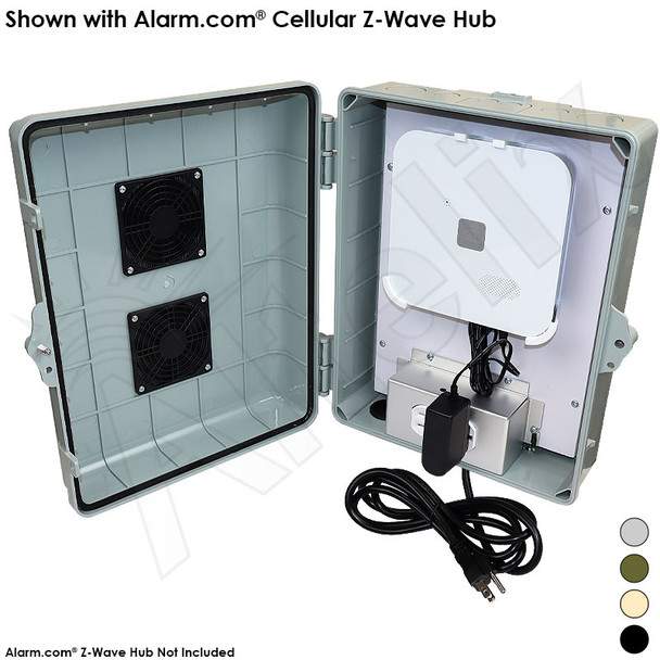 Altelix Weatherproof Vented Enclosure for Alarm.com® Z-Wave Hub and ...