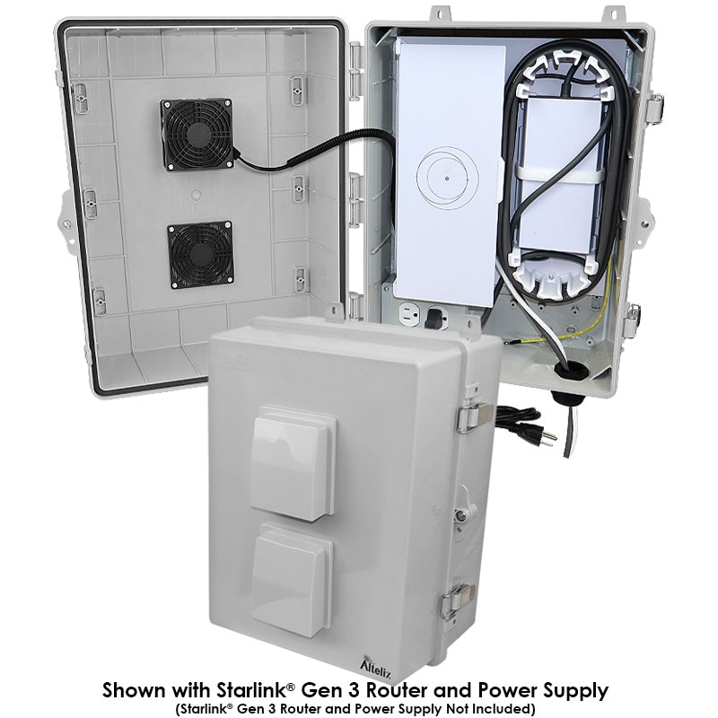 Altelix Polycarbonate Weatherproof Enclosure for Starlink® Gen 3 Wi-Fi ...