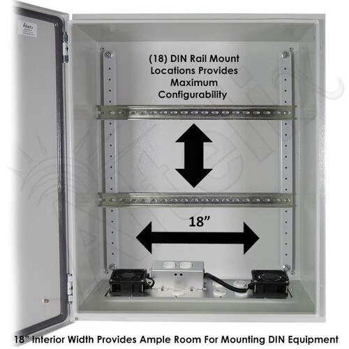 Altelix 24x20x12 Industrial DIN Rail Steel Weatherproof NEMA Enclosure ...