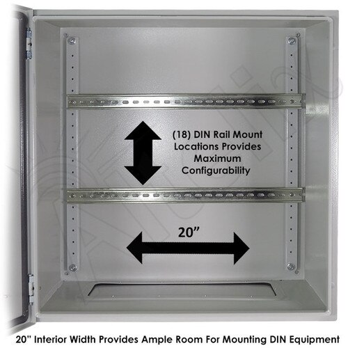 Altelix 24x24x12 Industrial DIN Rail NEMA 4X Steel Weatherproof ...