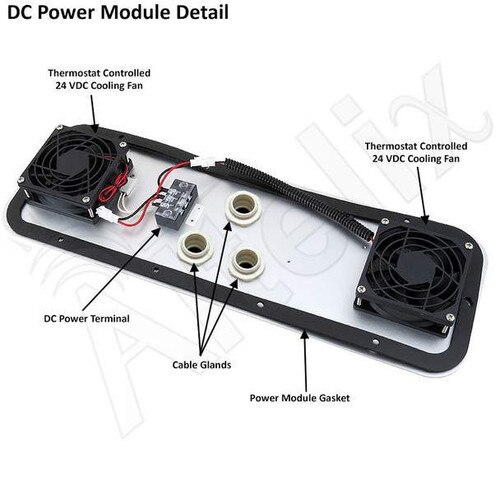 Altelix 24x24x12 Steel Weatherproof NEMA Enclosure with Dual 24 VDC ...