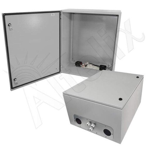 Altelix 28x24x16 Steel Weatherproof NEMA Enclosure with Dual 48 VDC ...