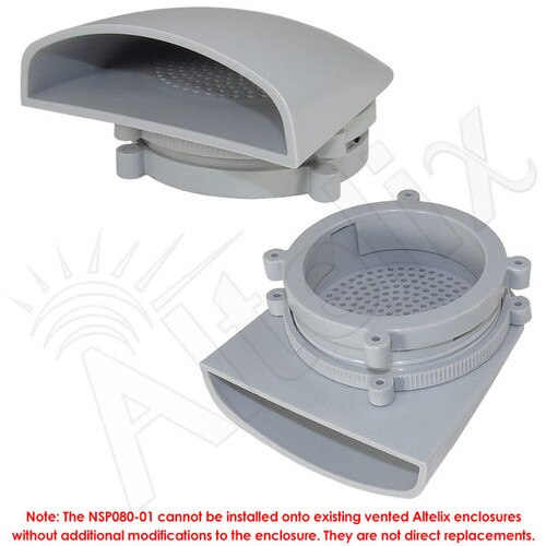 Polycarbonate Enclosure Vent/Fan Shroud with 80mm Fan Mount (NSP080-01 ...