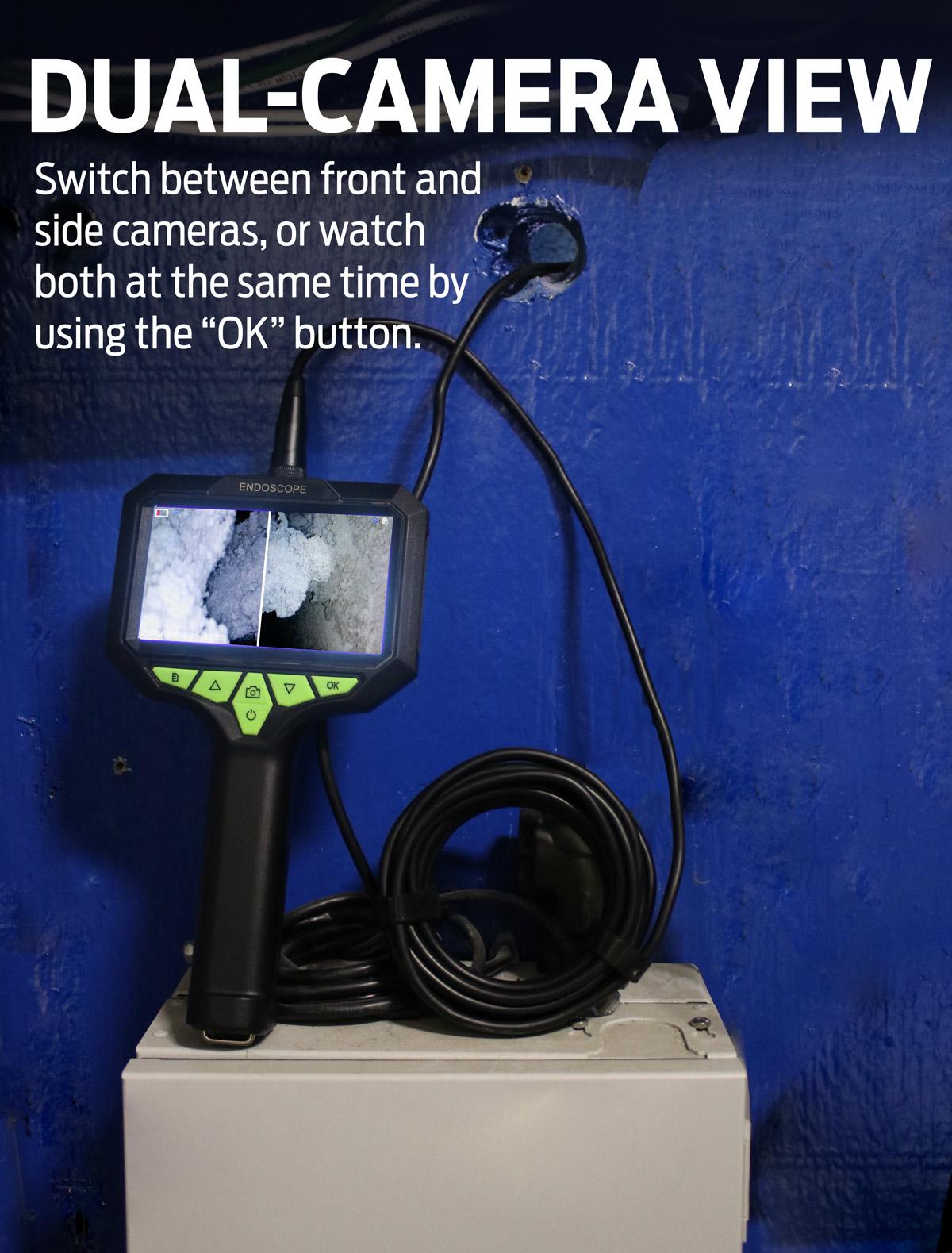 Solid Signal HD Waterproof Industrial Endoscope w/ dual Cameras ...