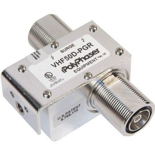 PolyPhaser - VHF High Power Combiner Protector DIN M-DIN F (VHF50D-MA ...